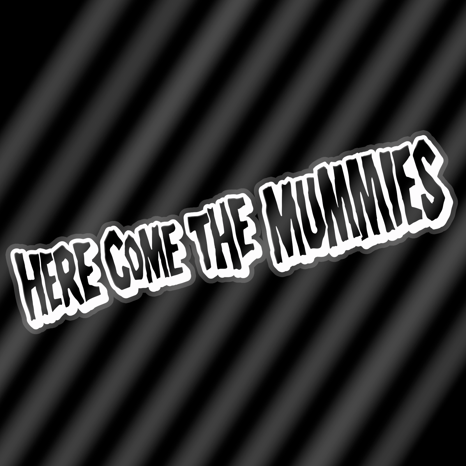 HCTM Bumper Sticker (White on Clear Sticker) – Here Come The Mummies